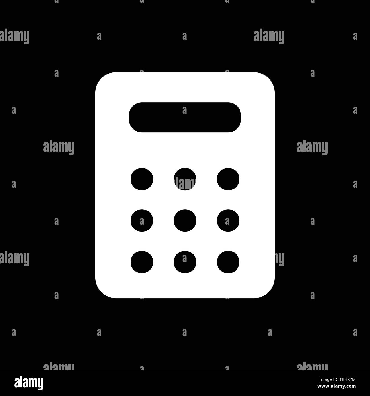 Taschenrechner symbol web Schwarzweiß-Stockfotos und -bilder - Alamy