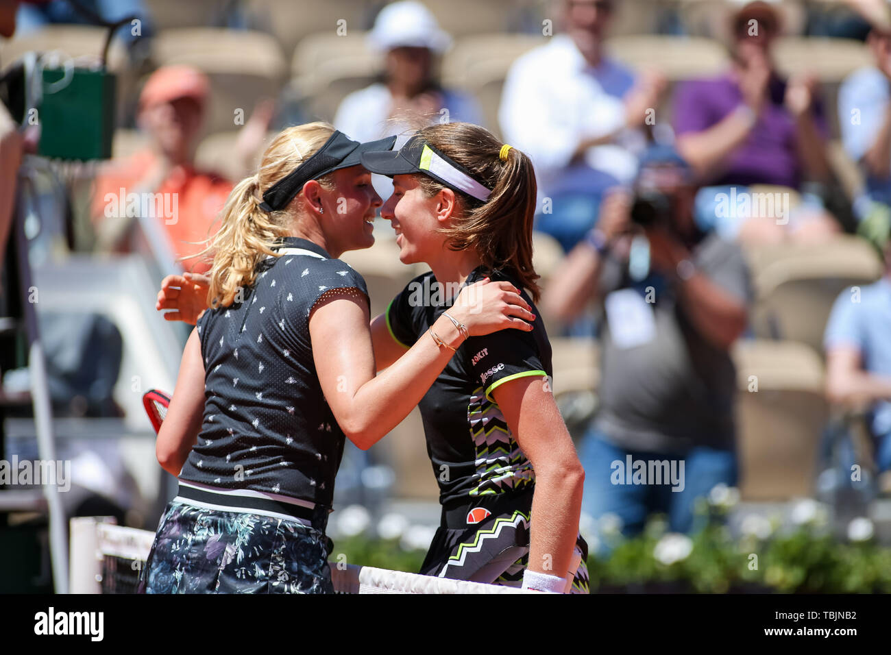 Paris, Frankreich. 2. Juni 2019. Johanna Konta von Großbritannien und ...