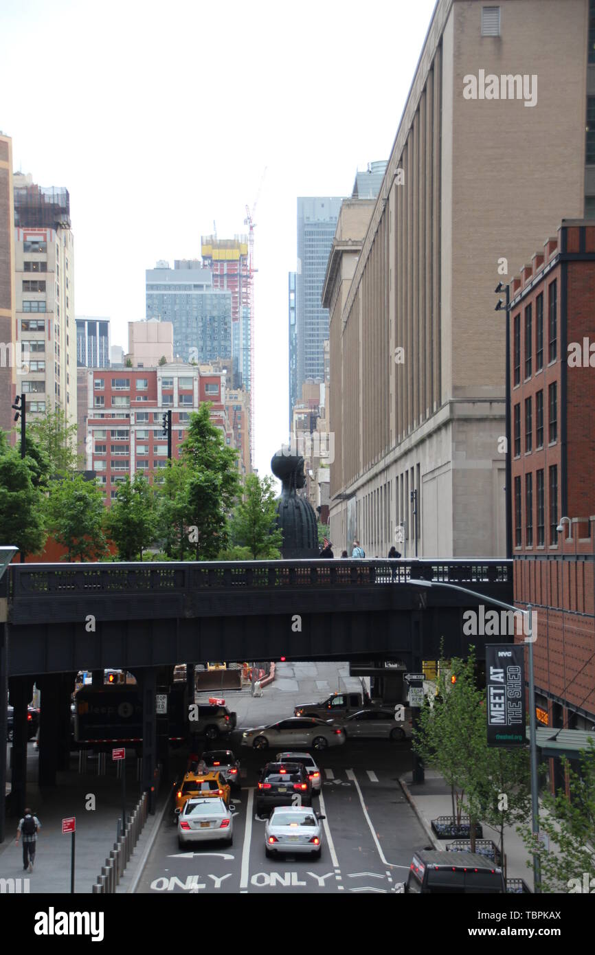 New York, USA. 29 Mai, 2019. Sobald ein faules Hochbahn Linie, die High ...