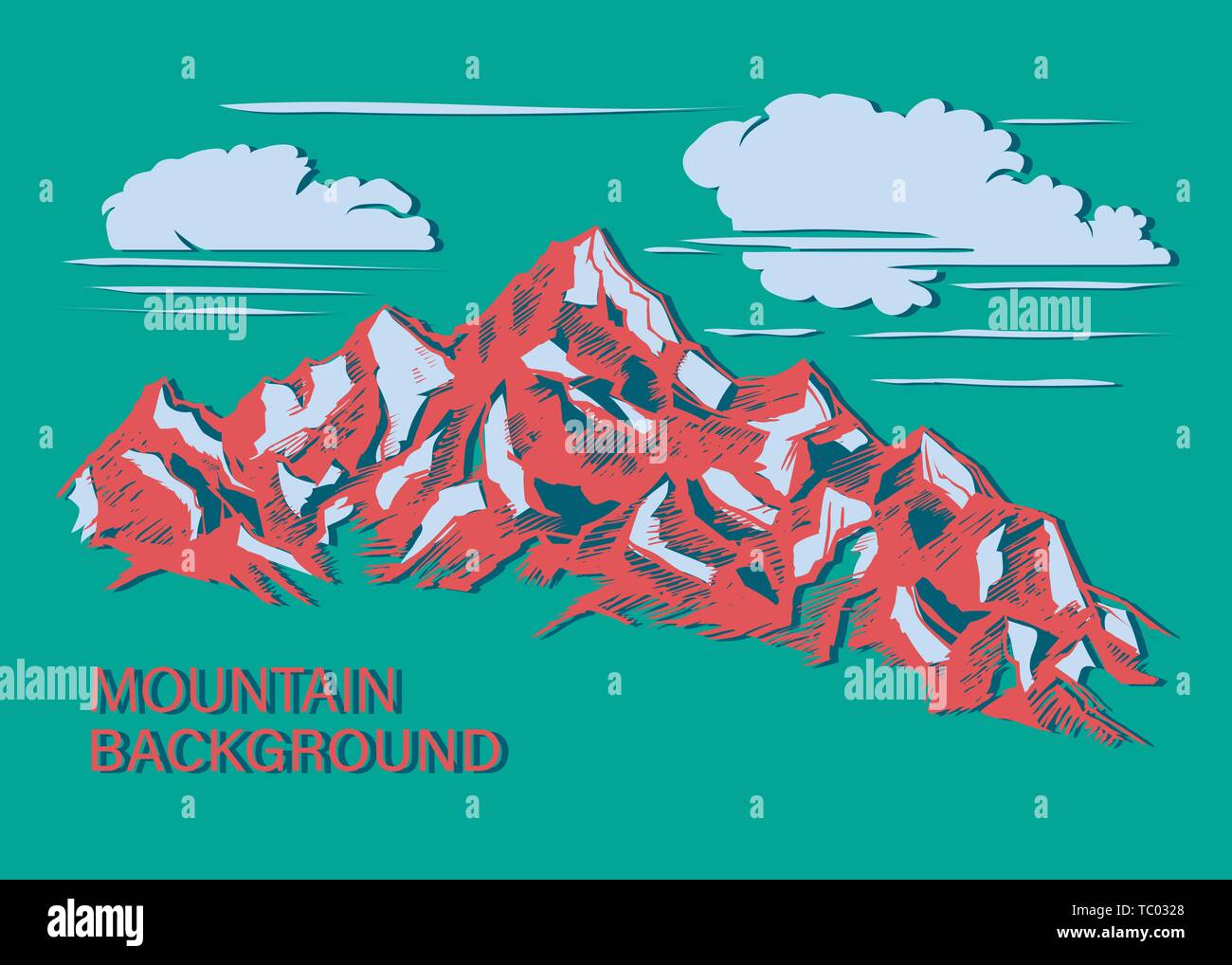 Berge winter sketch Stock-Vektorgrafiken kaufen - Alamy