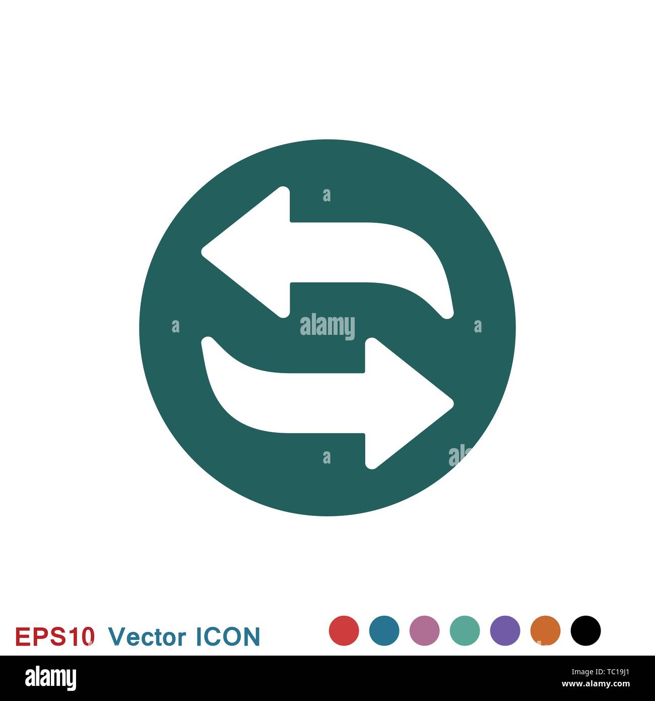 Austausch und Symbol umwandeln. Pfeil Handel zurück. Vector ...