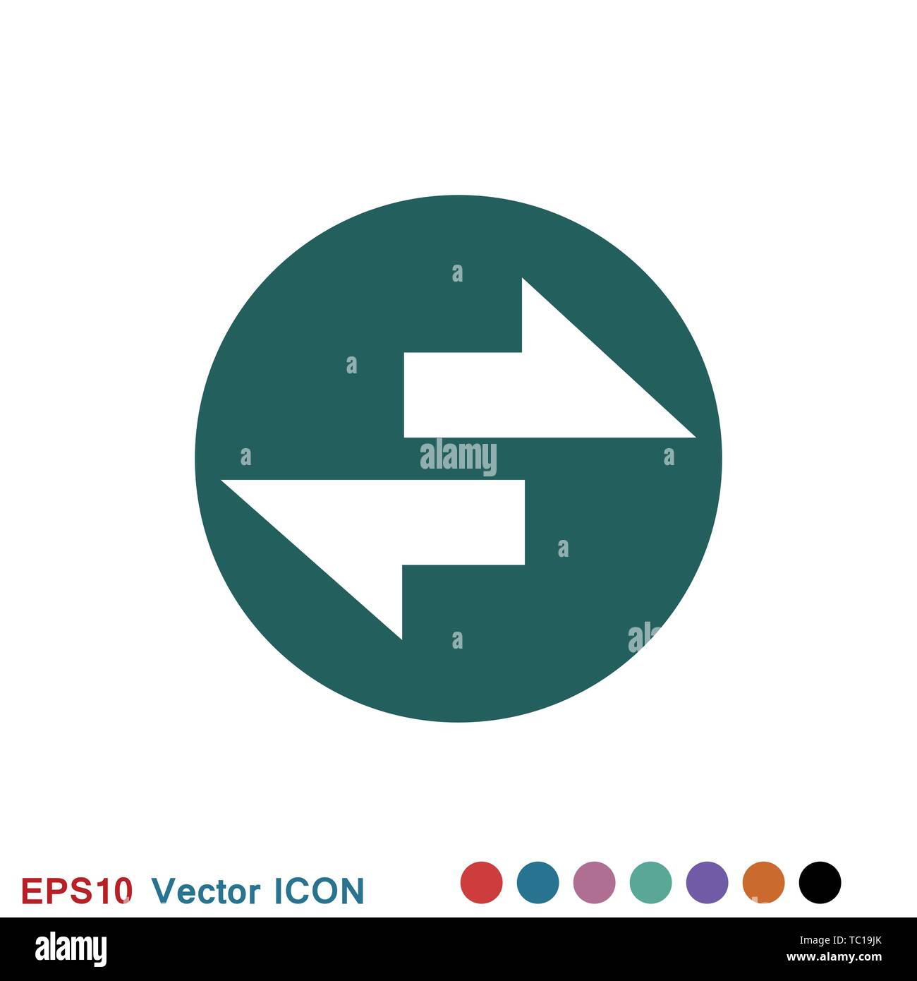 Austausch und Symbol umwandeln. Pfeil Handel zurück. Vector ...
