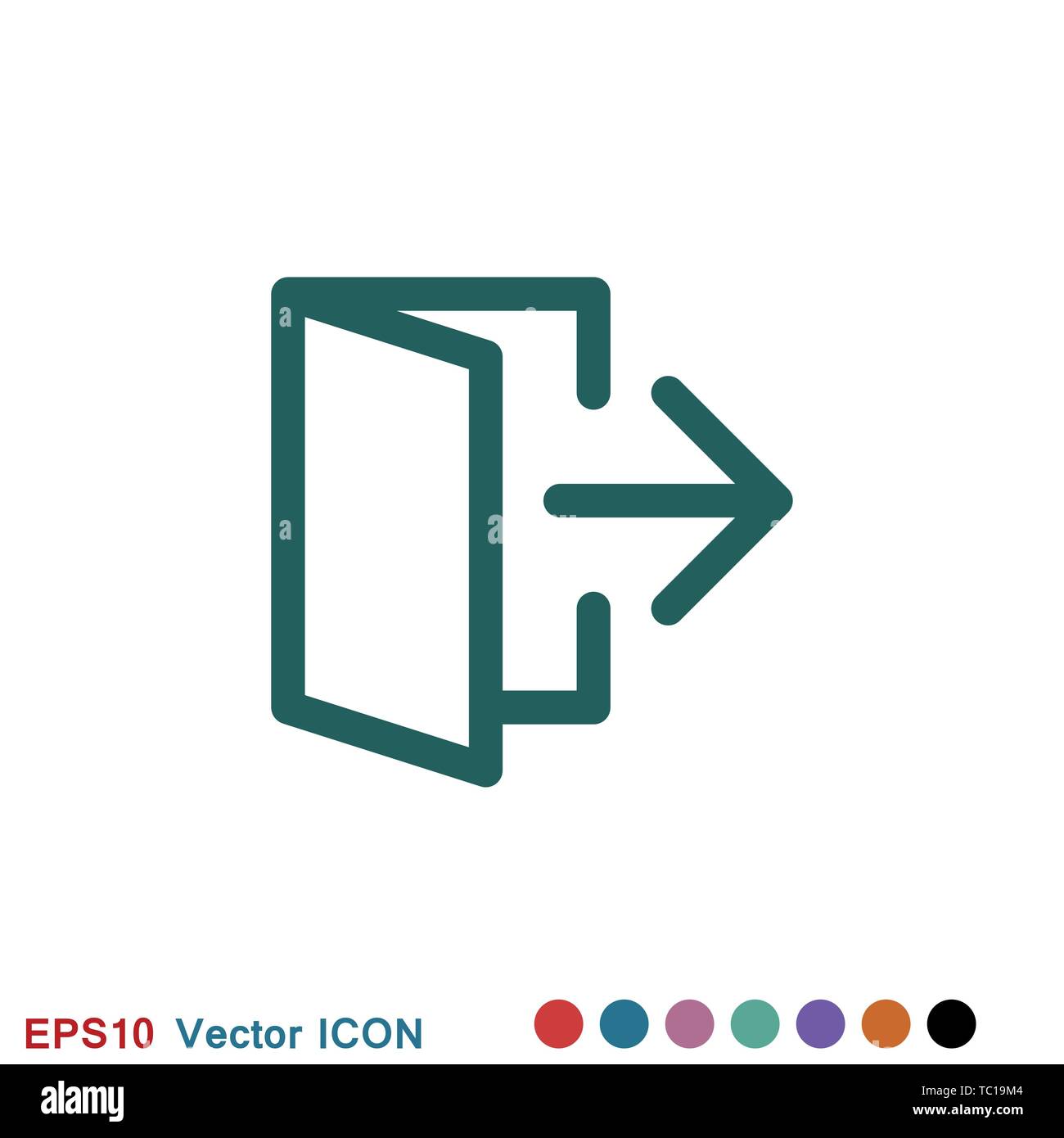 Das Symbol verlassen. Abmelden und Ausgabe logo, Illustration, Vektor ...