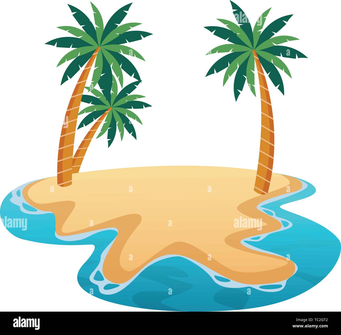 Insel Symbol Cartoon Stock-Vektorgrafik - Alamy