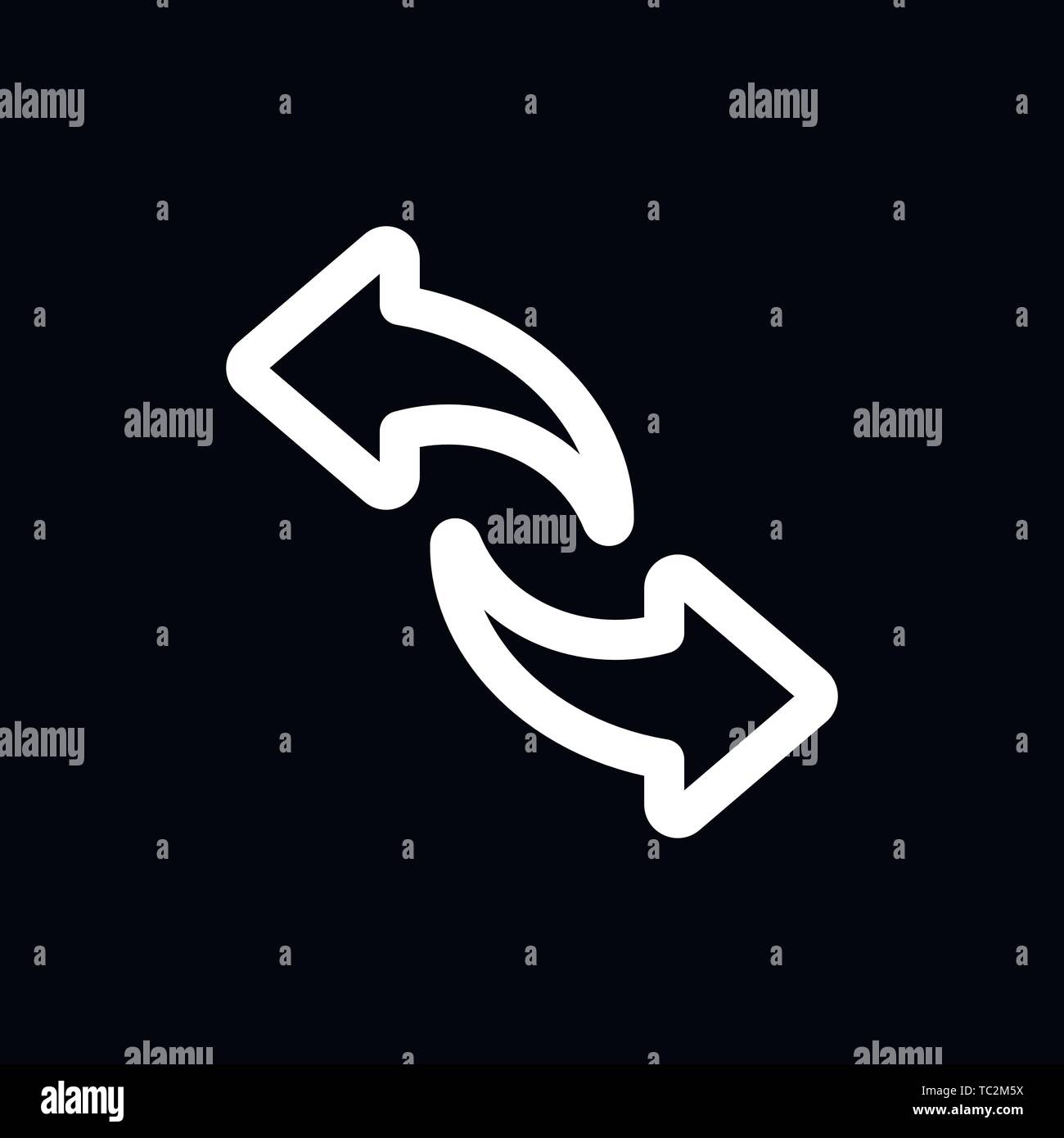 Austausch und Symbol umwandeln. Pfeil Handel zurück. Vector ...