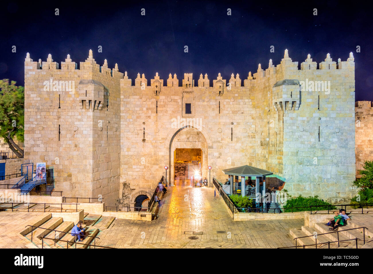 Damascus gate, night -Fotos und -Bildmaterial in hoher Auflösung – Alamy