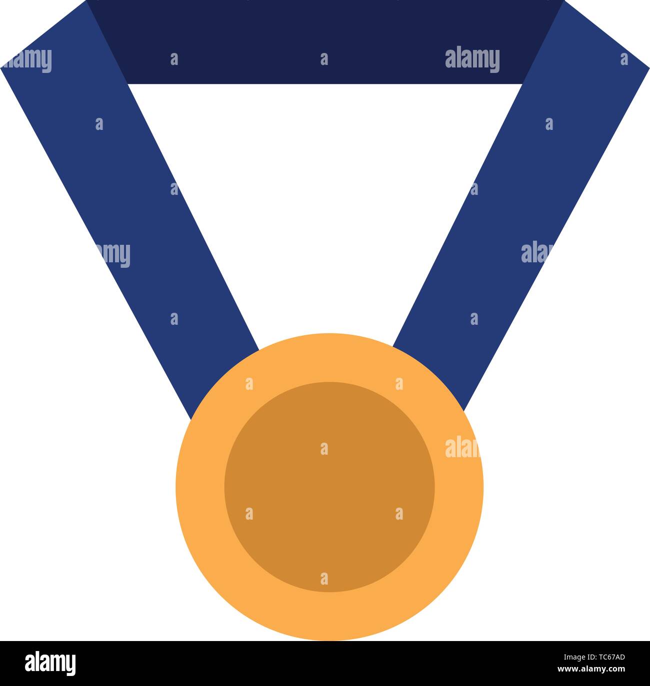 Goldene Medaille Symbol cartoon isoliert Stock-Vektorgrafik - Alamy