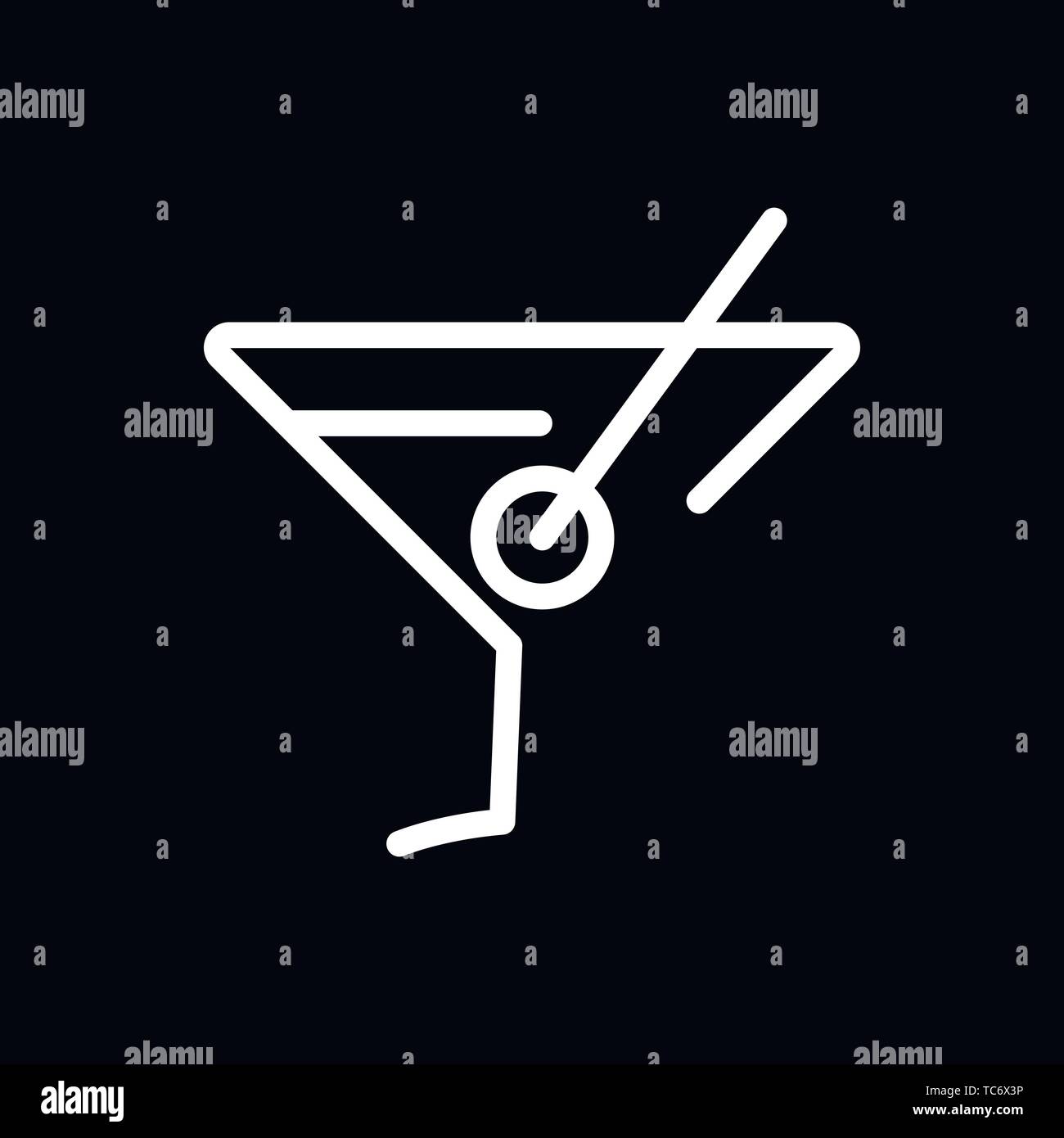 Martini, Symbol, Logo, Vektor Symbol für Design Stock-Vektorgrafik - Alamy