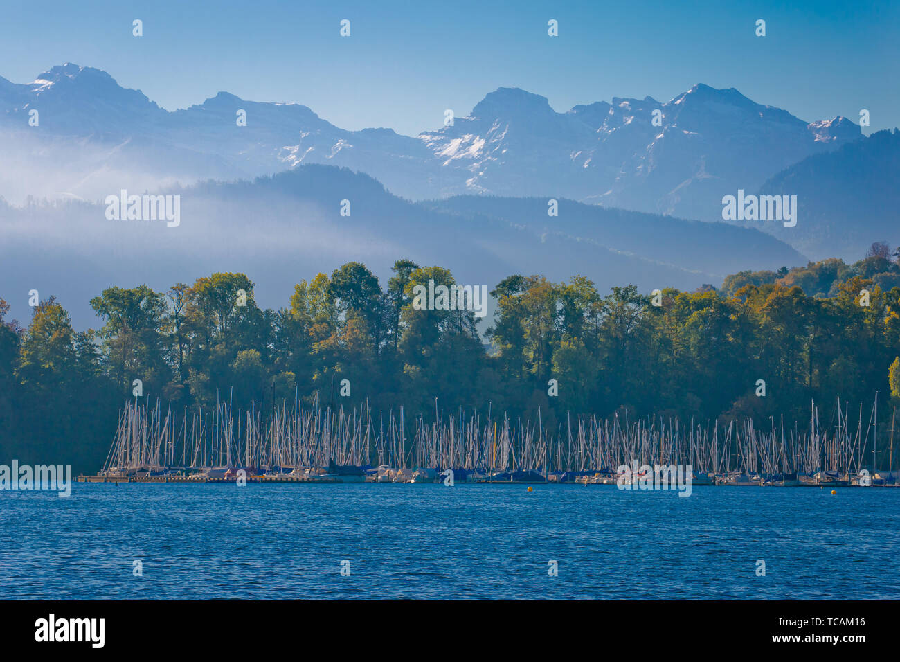 Luzern See und die Schweizer Alpen Querformat, Zentralschweiz ...