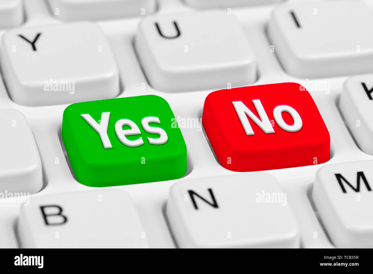 Ja oder nein tasten -Fotos und -Bildmaterial in hoher Auflösung – Alamy