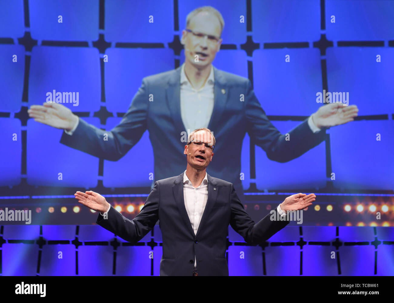 04. Juni 2019, Hessen, Rüsselsheim: Michael Lohscheller ...