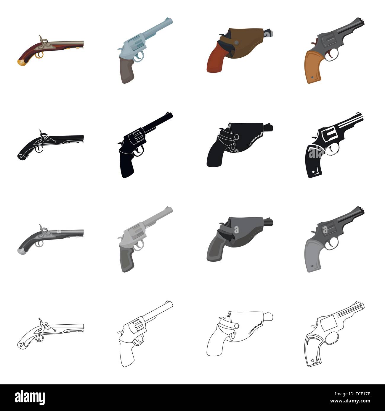 Gun, Skizze, antike, Pulver, Outline, Cowboy, Revolver, Pistole, Alte ...
