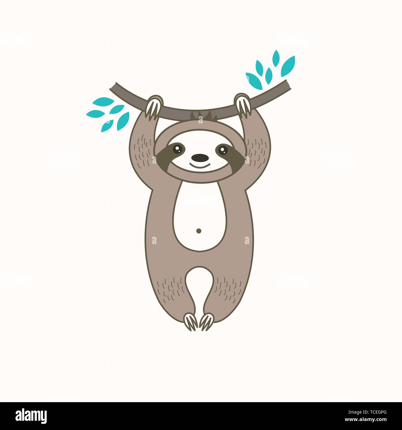 Cartoon faultier -Fotos und -Bildmaterial in hoher Auflösung – Alamy