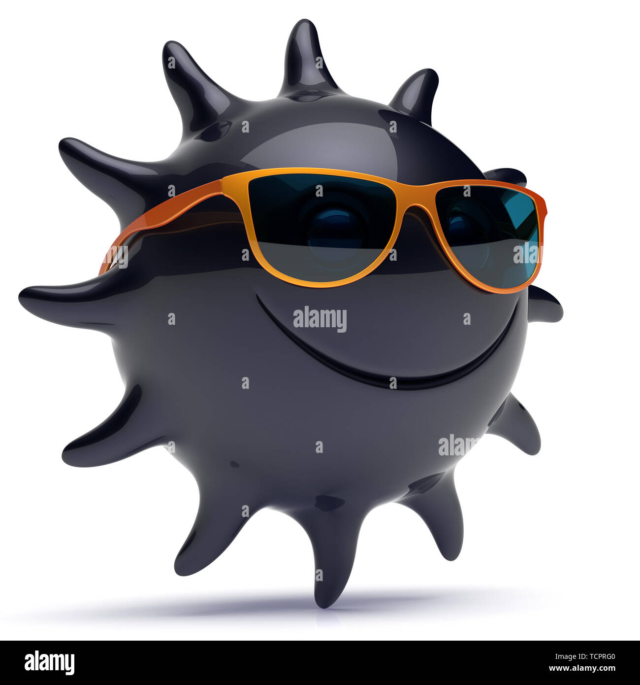 Smiley sun Black Star Gesicht Sonnenbrille fröhlichen Sommer lächeln ...