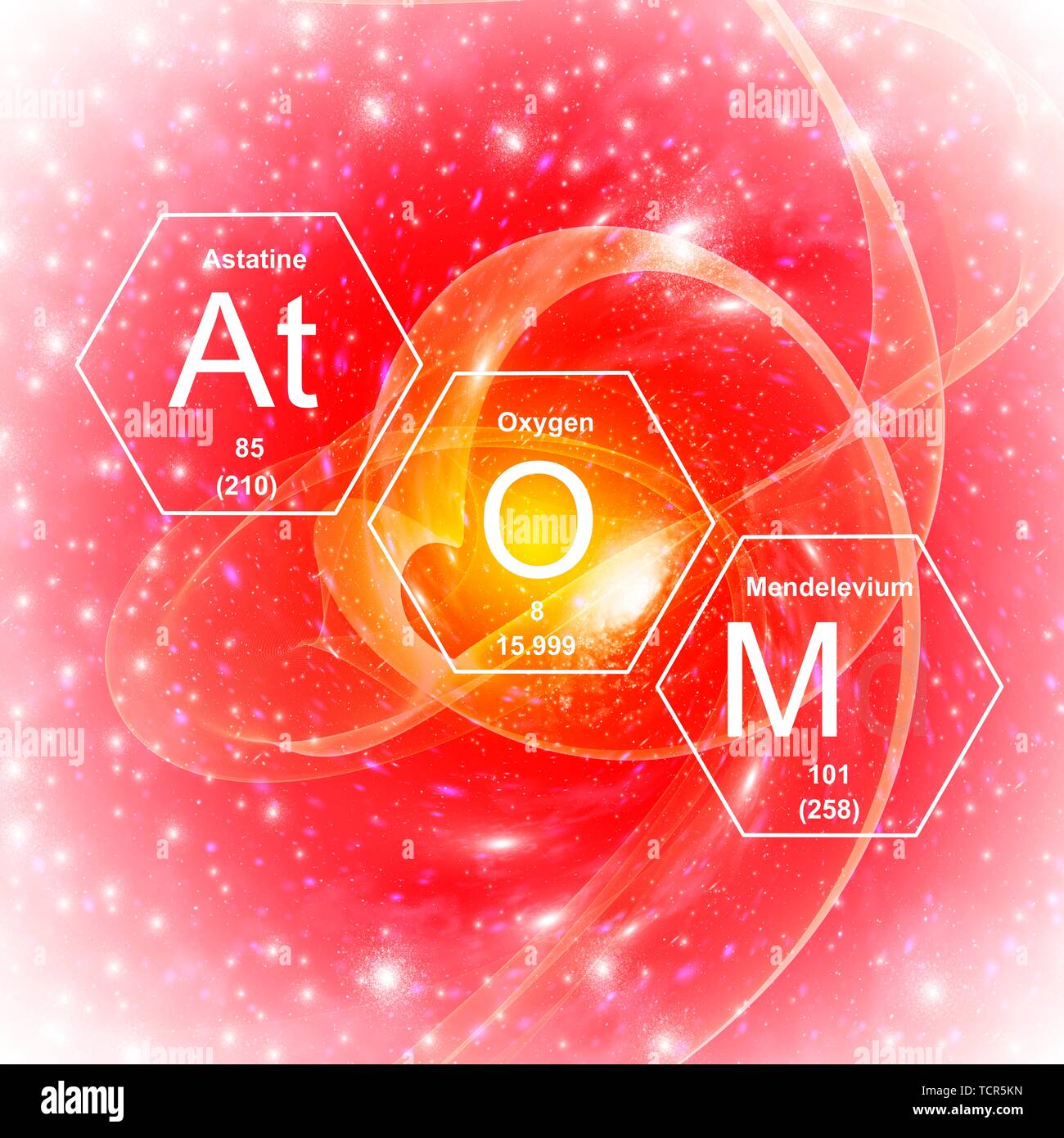 Chemische Elemente, Atom, Abbildung Stockfotografie - Alamy