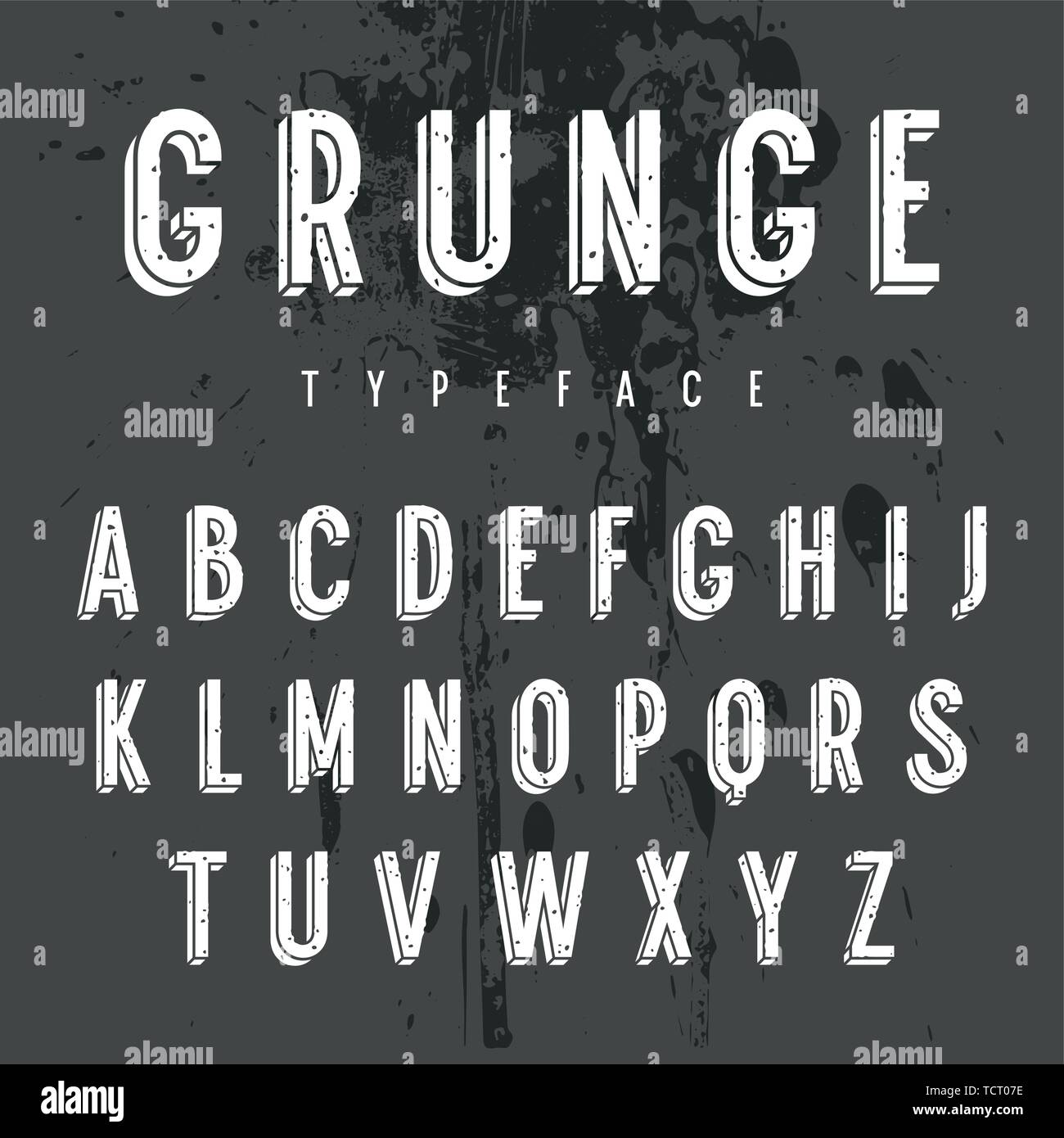 Retro stil sans serif schriftart vektor -Fotos und -Bildmaterial in ...