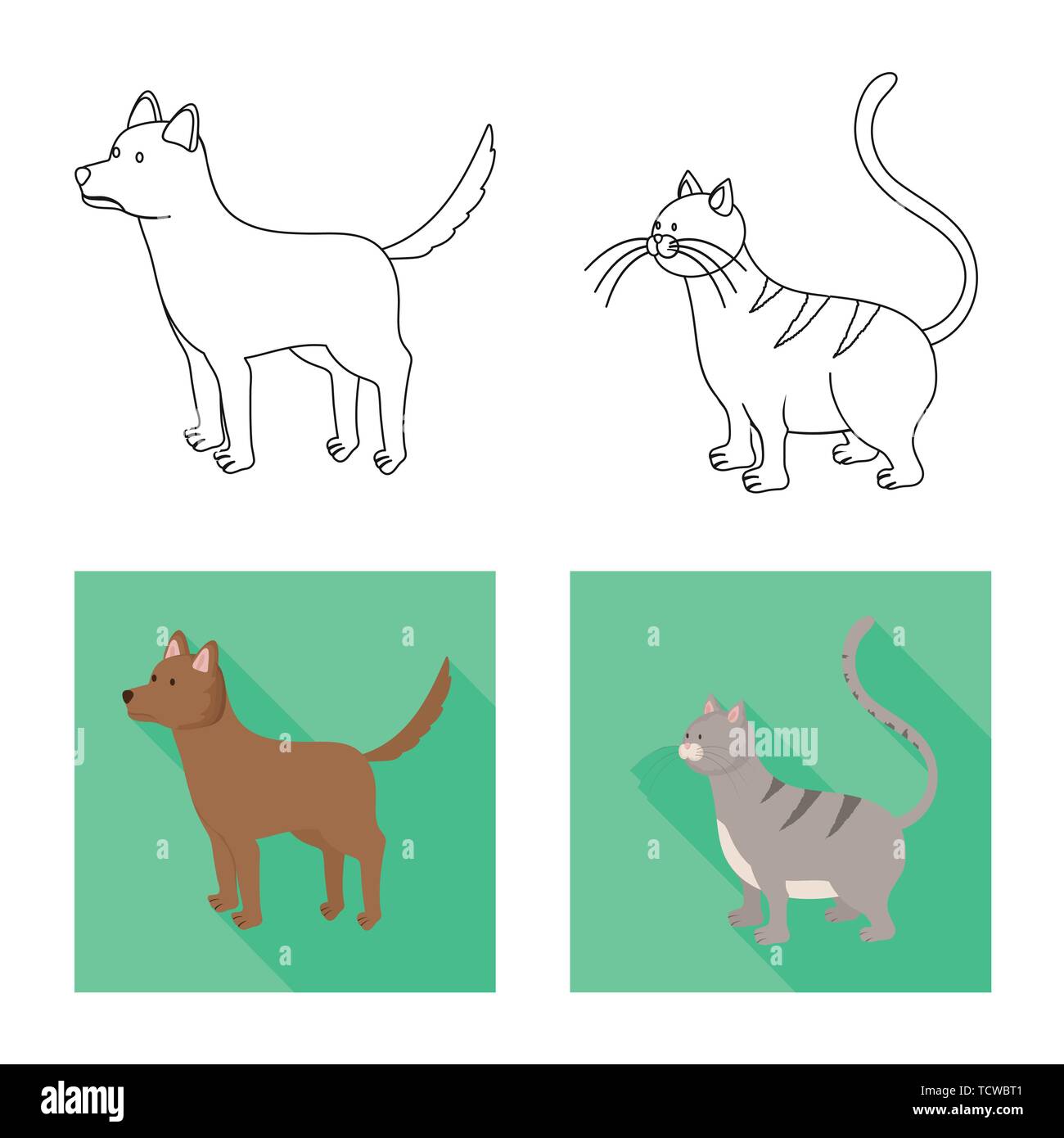 Vector Illustration von Zucht- und Küche-Logo. Sammlung von Zucht- und ...