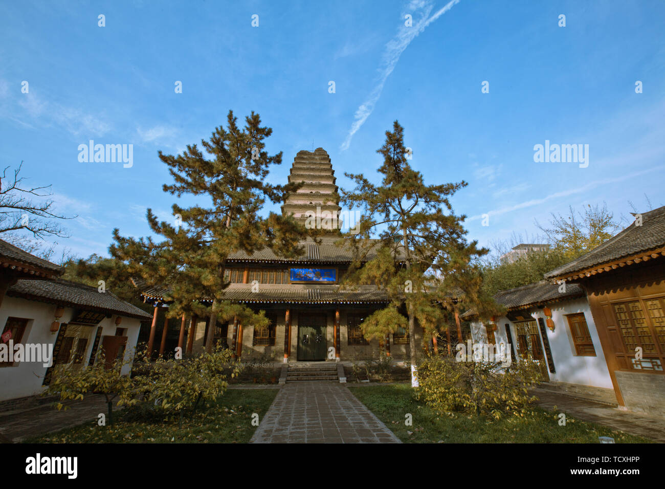Die Landschaft der Kleinen Wildgans-pagode in Xi'an Xi'an Xi'an Xi'an ...