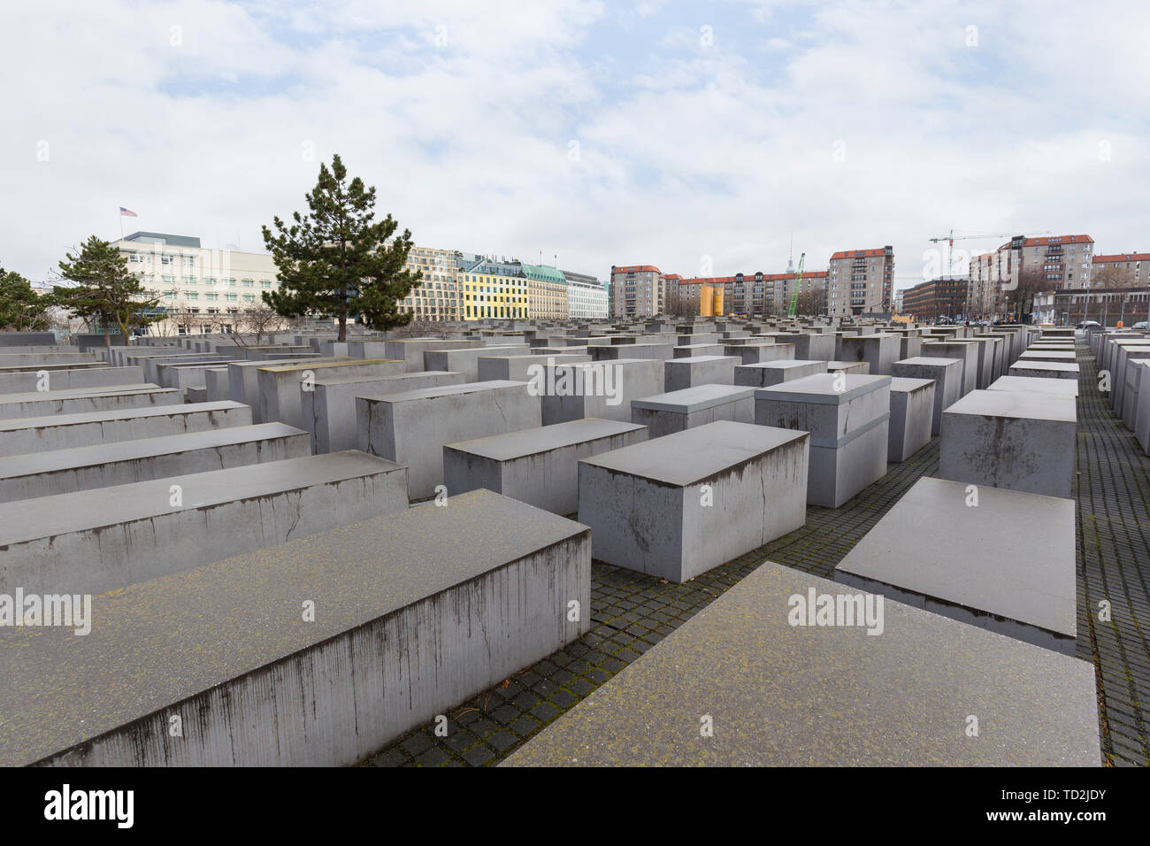 Hunderte von betonplatten oder Stelen am Denkmal für die ermordeten ...