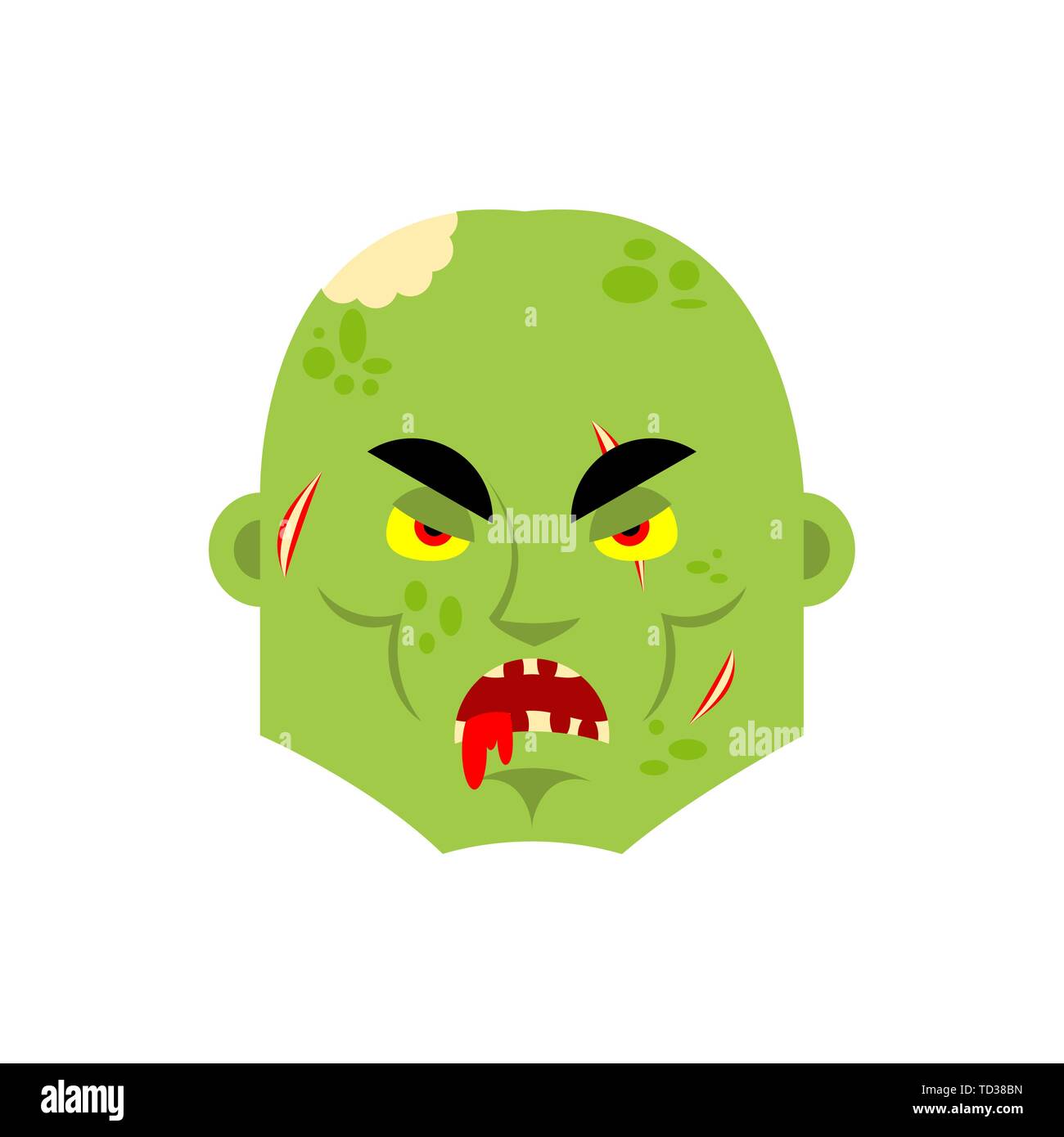 Zombie wütend emoji. Lebende Tote böse Gefühle Avatar. Untote aggressiv ...