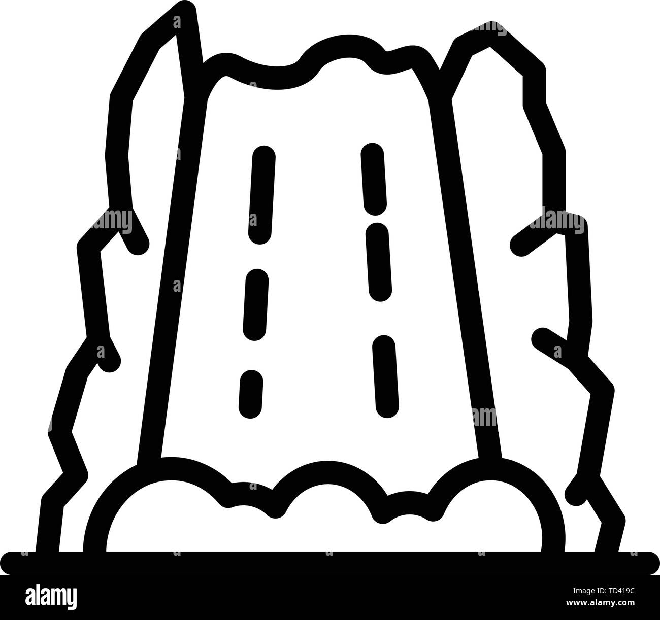 Natur cascade Symbol, outline Style Stock-Vektorgrafik - Alamy