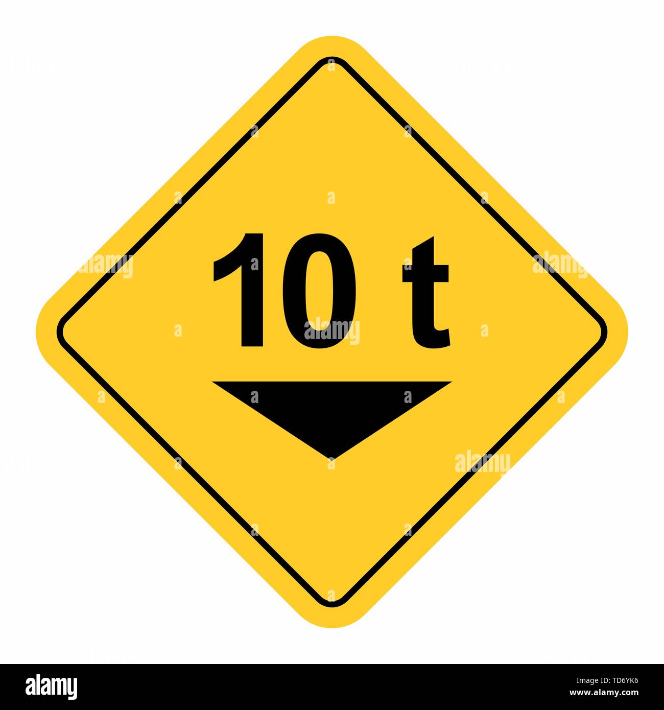 Weight limit restriction warning sign -Fotos und -Bildmaterial in hoher ...