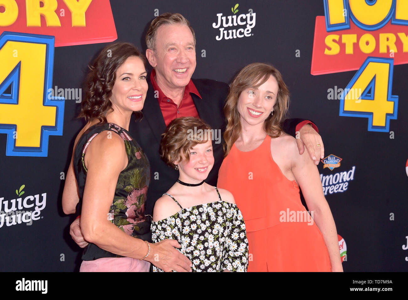 Jane Hajduk mit Ehemann Tim Allen und Tochter Elizabeth Allen Dick und ...