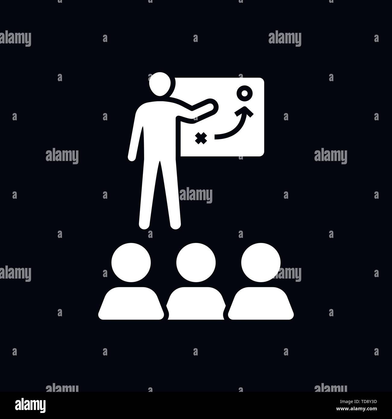 Trainer Symbol Vektor, Training und Mentoring Symbol Stock-Vektorgrafik ...