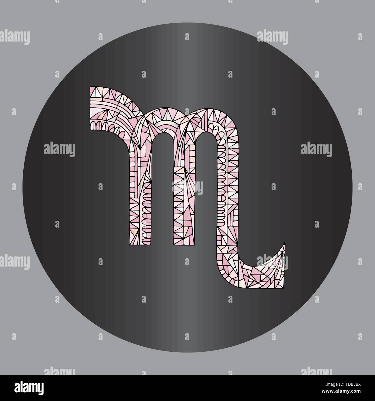 Skorpion Sternzeichen Design. Horoskop Vektorgrafiken. Astrologische ...