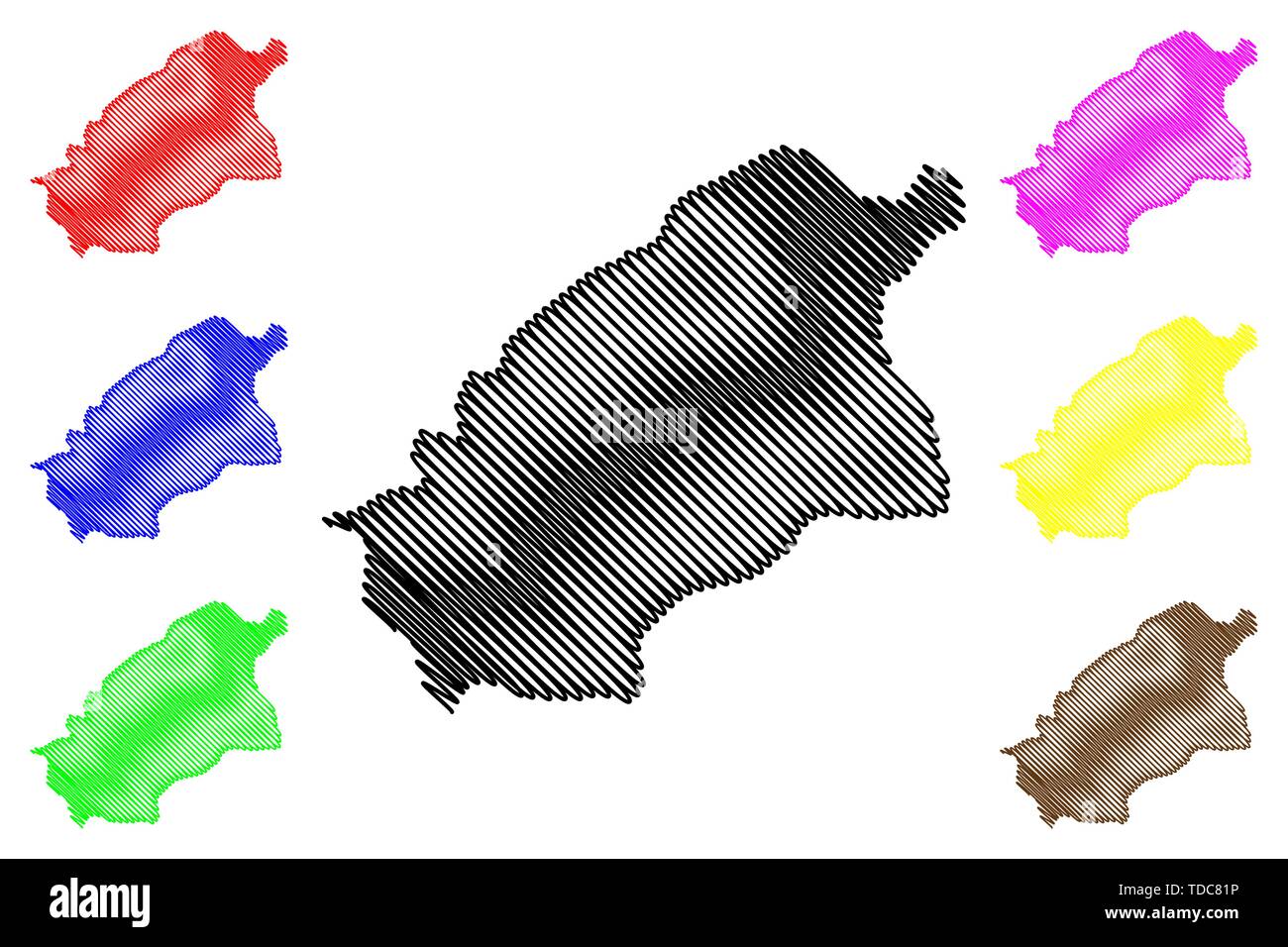 Al-Qassim Region (Regionen von Saudi Arabien, Saudi Arabien, KSA) Karte ...