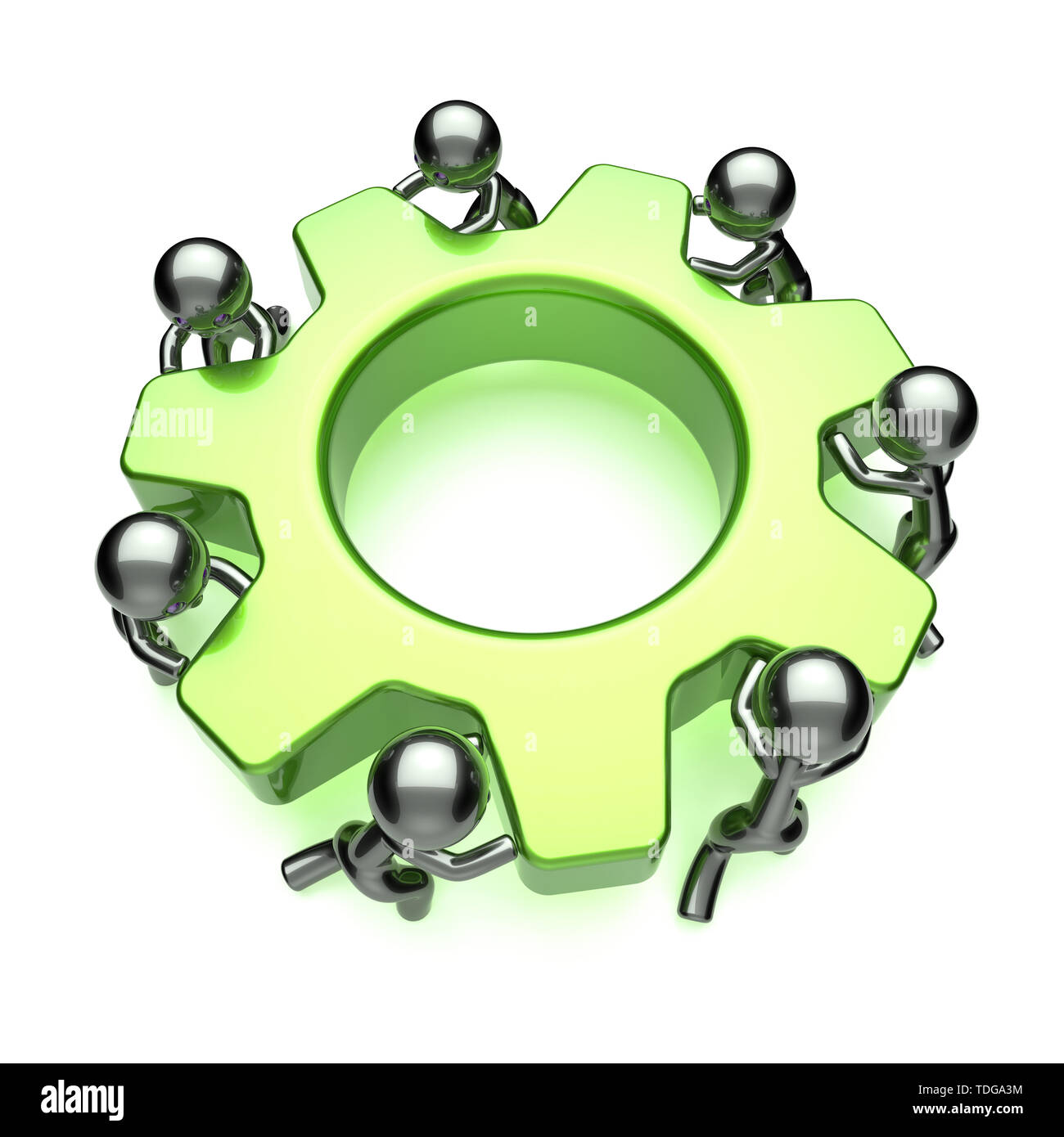 Zahnrad Partnerschaft, Manpower, Human Resources Zeichen. Teamwork ...