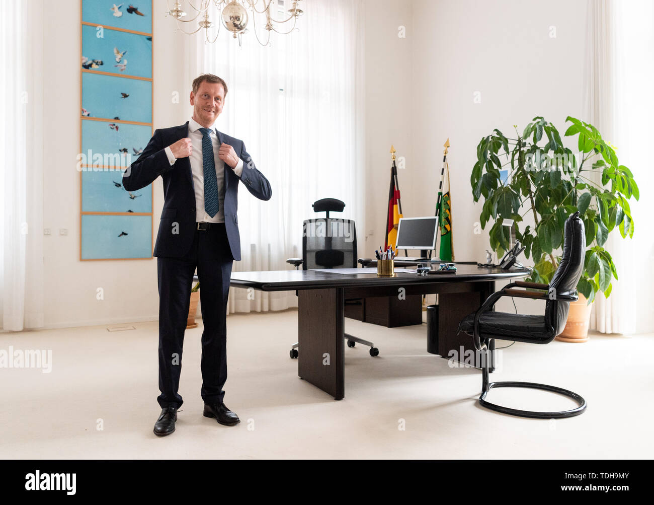 Dresden, Deutschland. 16 Juni, 2019. Michael Kretschmer (CDU ...