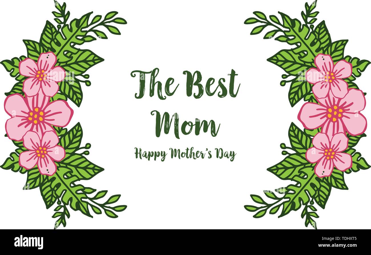 Vector Illustration Stil der Karte beste Mama mit verschiedenen ...