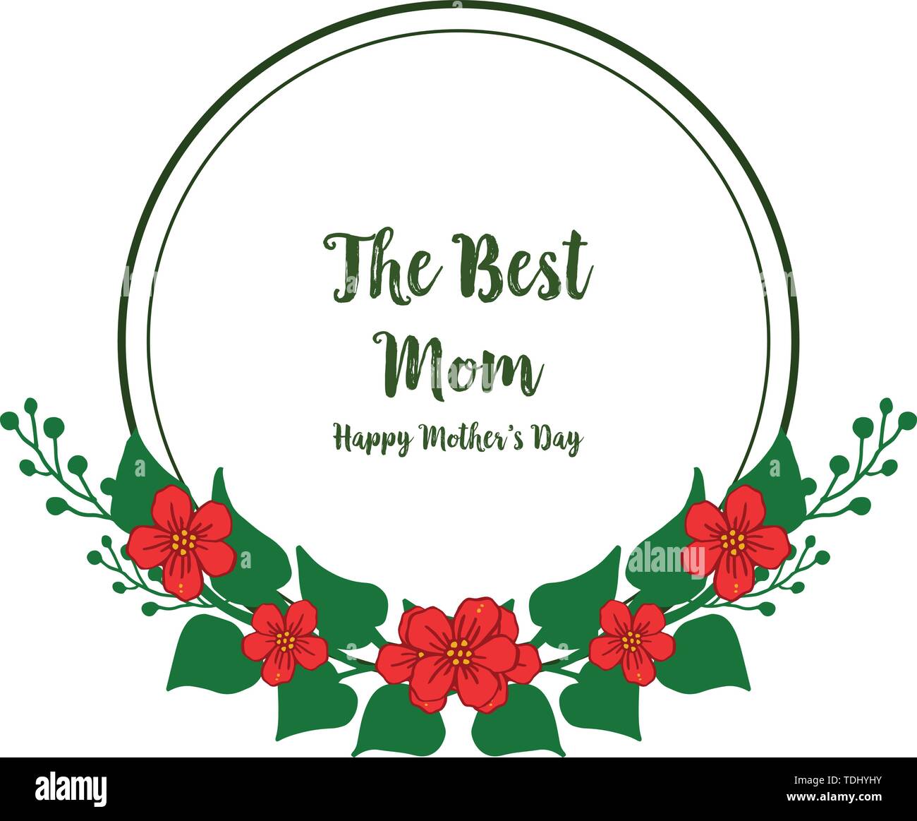 Vector Illustration elegante Blatt Kranz Rahmen für Stil Karte der ...