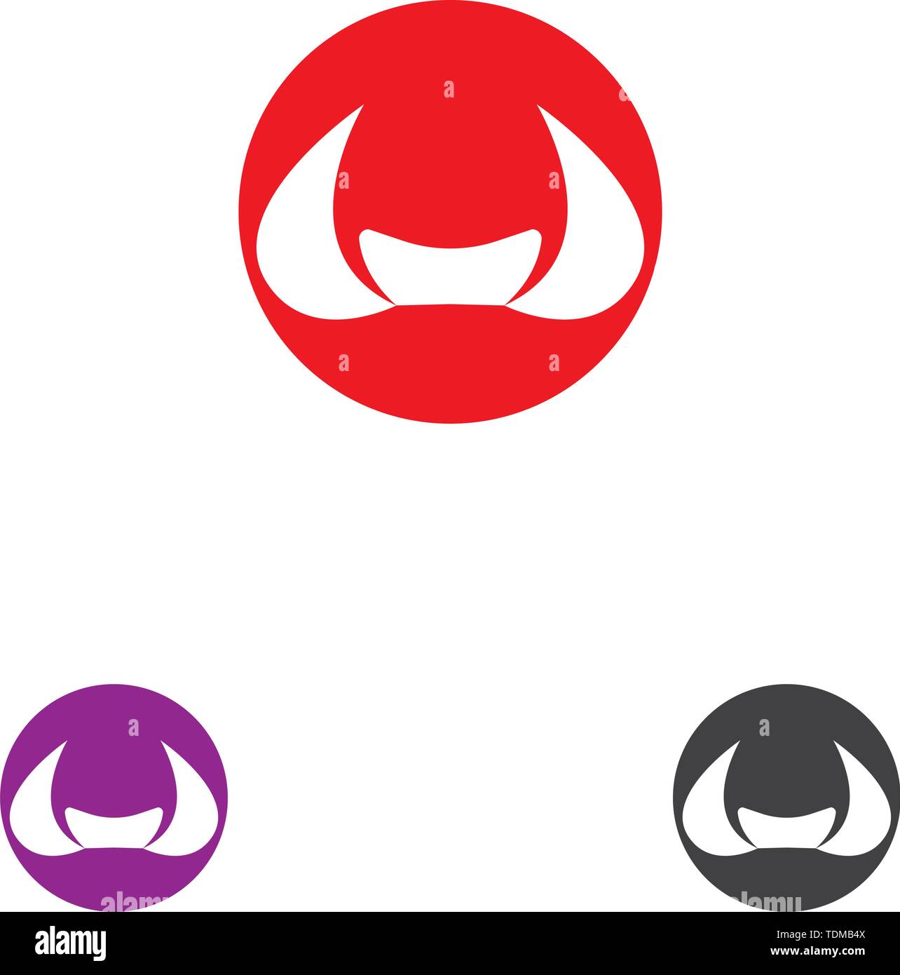 Kuh Logo Vorlage Vektor icon Abbildung design Stock-Vektorgrafik - Alamy