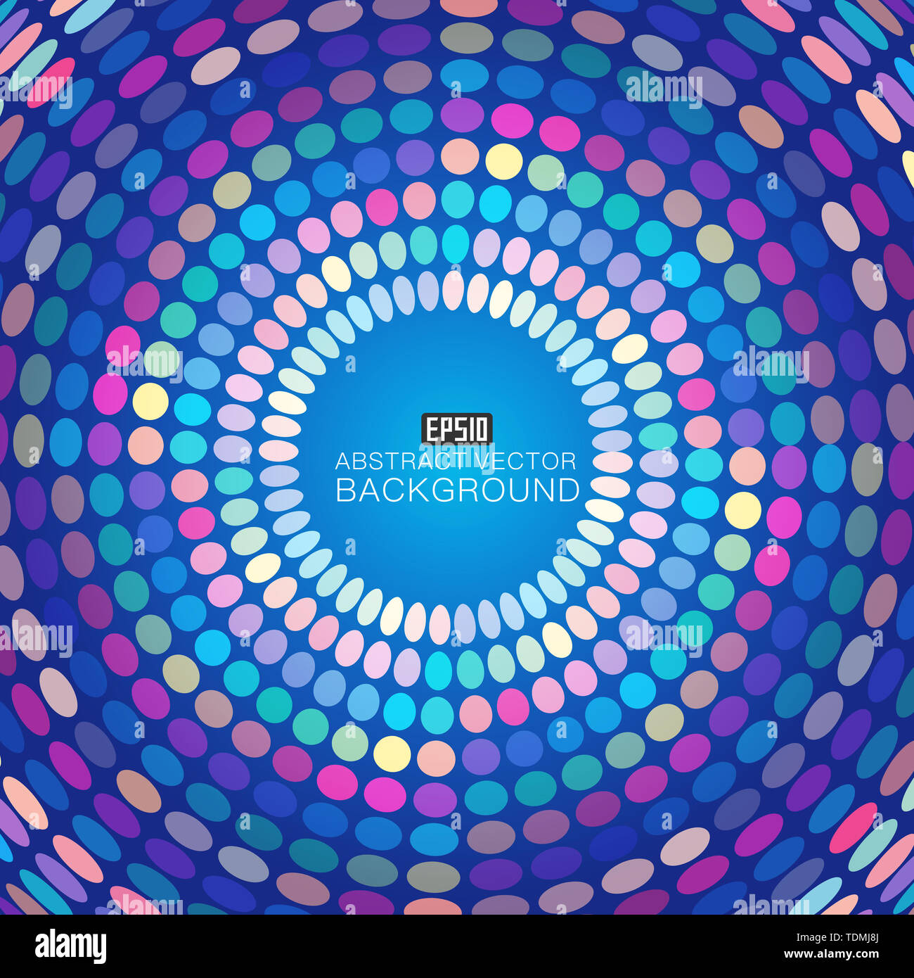 Farbpunkte form Drehen radial Abstrakt Hintergrund Stockfotografie - Alamy