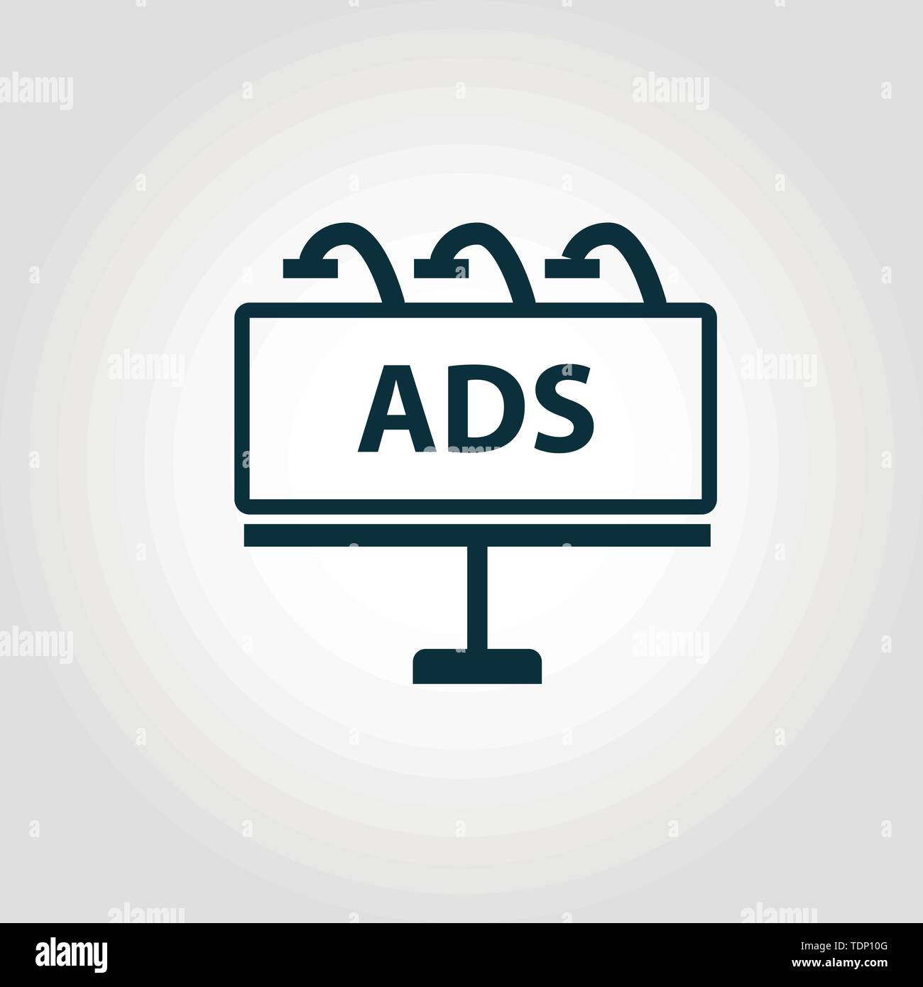 Symbol für das Vektorsymbol von Billboards. Kreative Zeichen aus ...