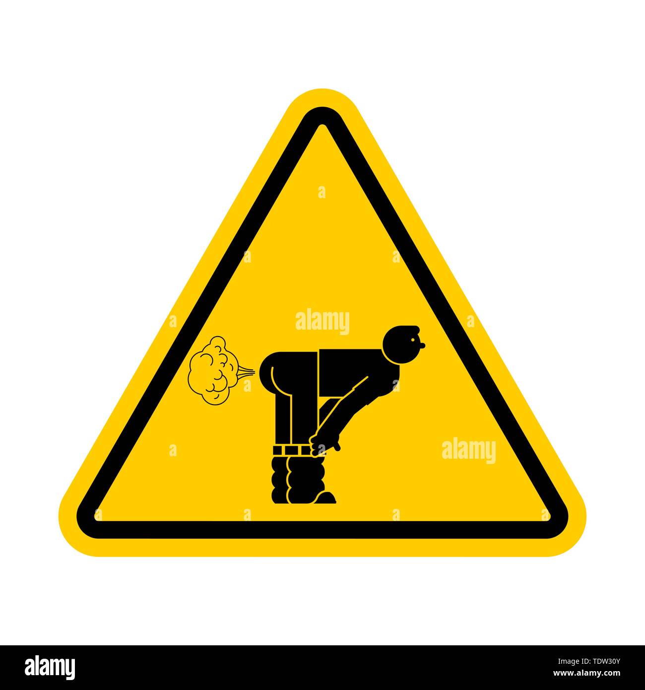 Gas Sign Yellow Warning Triangle Stockfotos & Gas Sign Yellow Warning ...