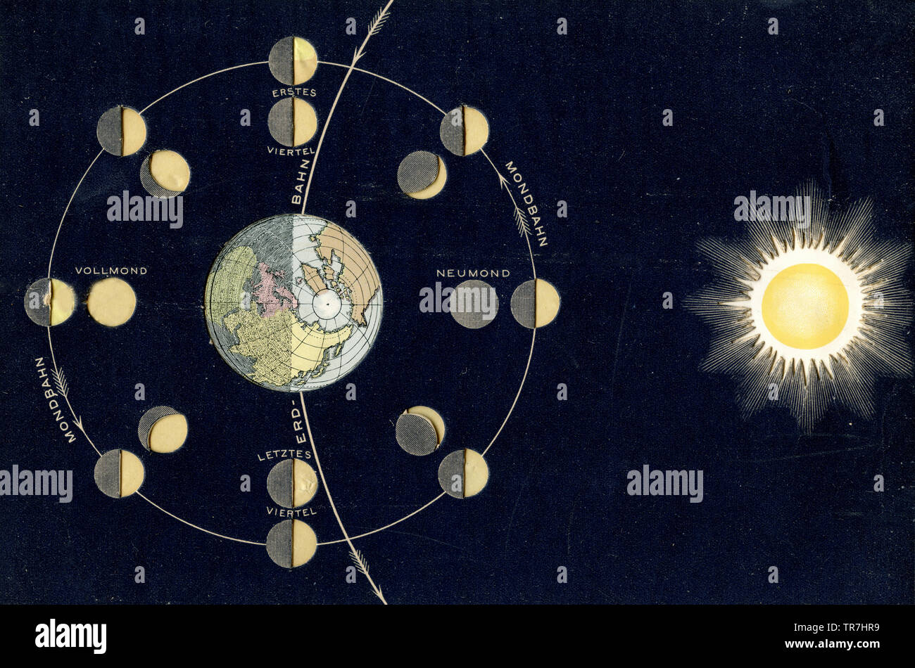 Phases Of The Moon Illustration Stockfotos & Phases Of The Moon ...