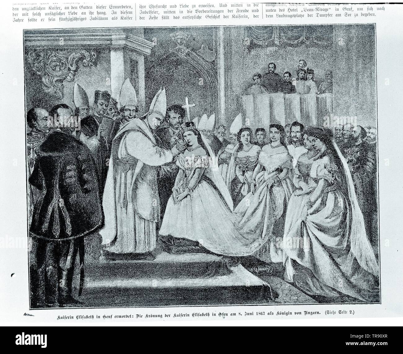 Elisabeth, Kaiserin von Österreich, die Krönung der Kaiserin der ...