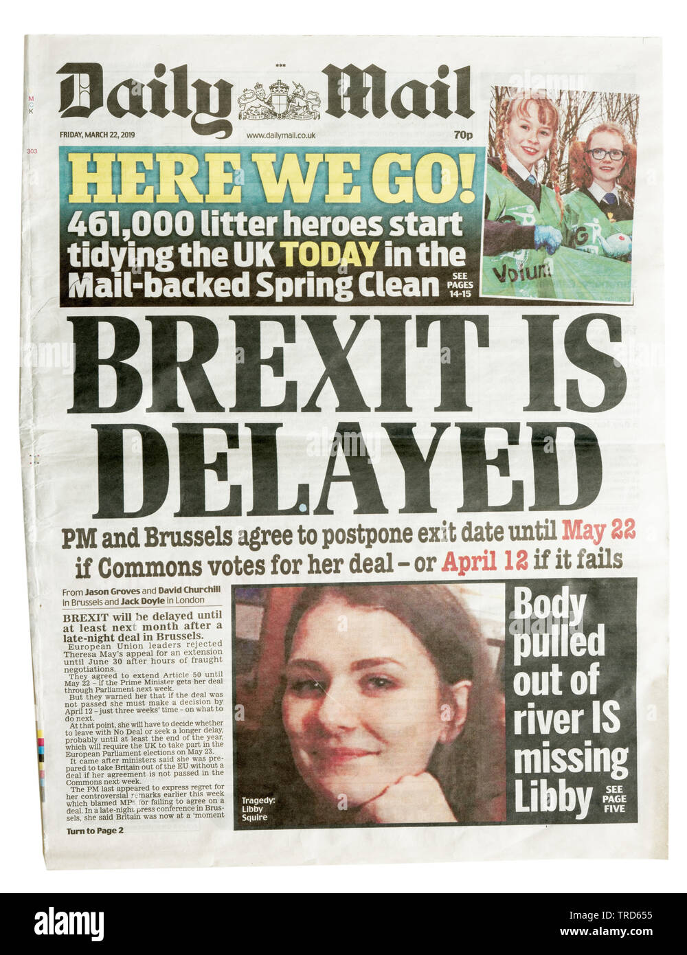 Brexit schlagzeilen -Fotos und -Bildmaterial in hoher Auflösung – Alamy