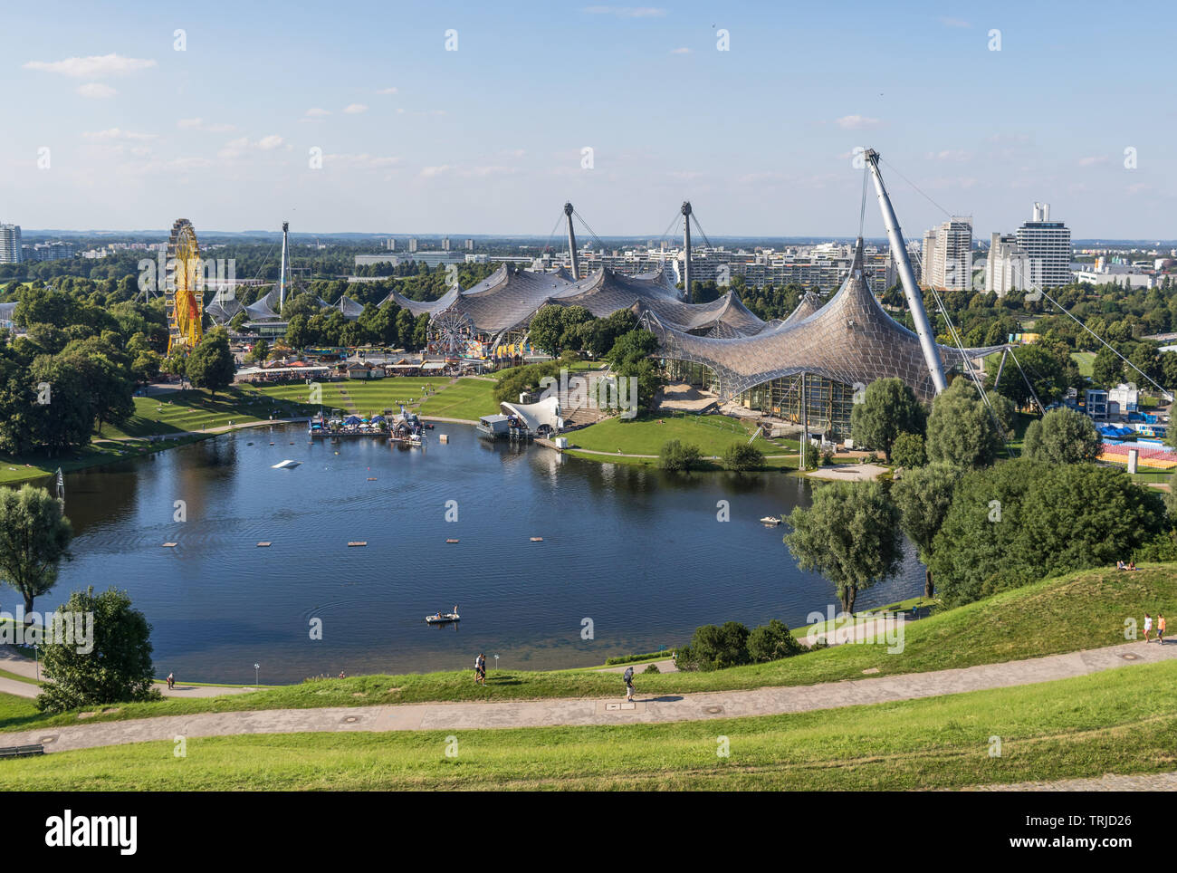 Olympiapark Munich Olympic Stadium Germany Stockfotos und -bilder ...