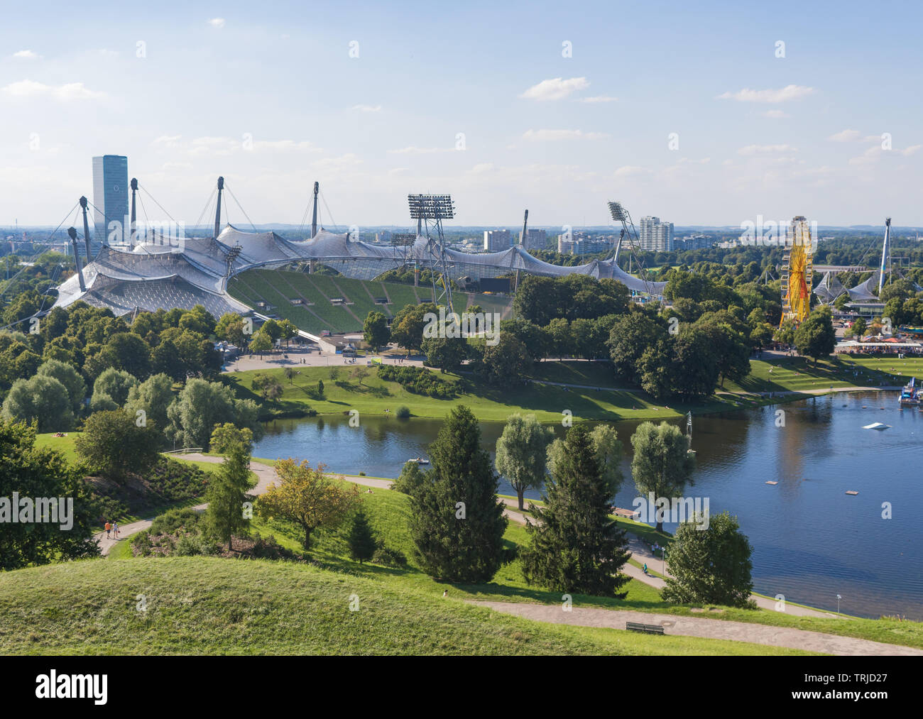 Olympiapark Munich Olympic Stadium Germany Stockfotos und -bilder ...