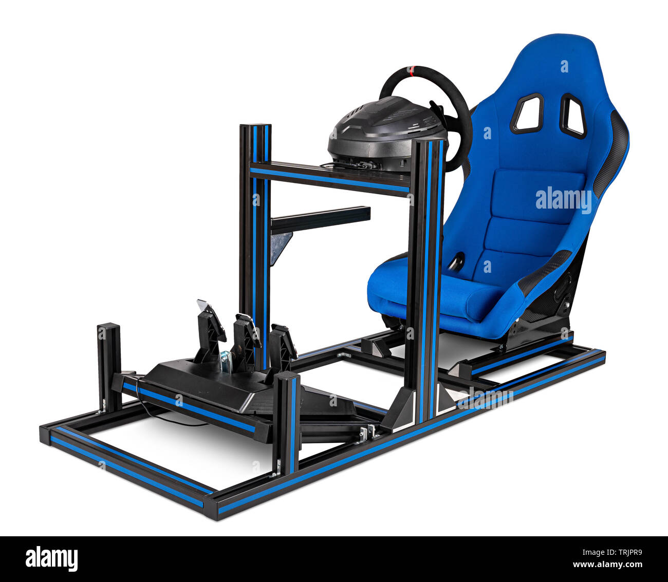 DIY simracing Aluminium Race simulator Rig für video spiel racing. Blau ...