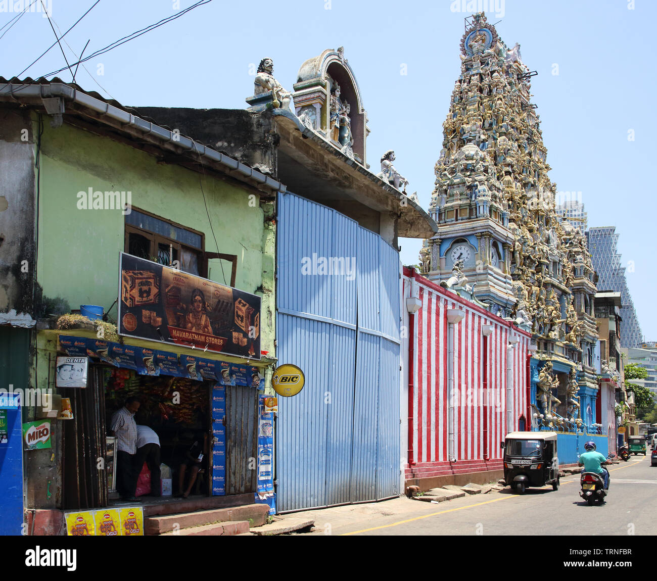 Der hinduistische Tempel der Alten kathiresan Kovil in Colombo, Sri ...