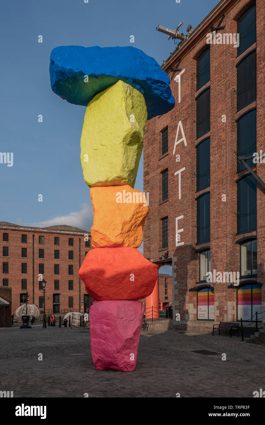 Skulptur, Liverpool Berg, durch, Ugo Rondinone, Tate Gallery, Liverpool ...