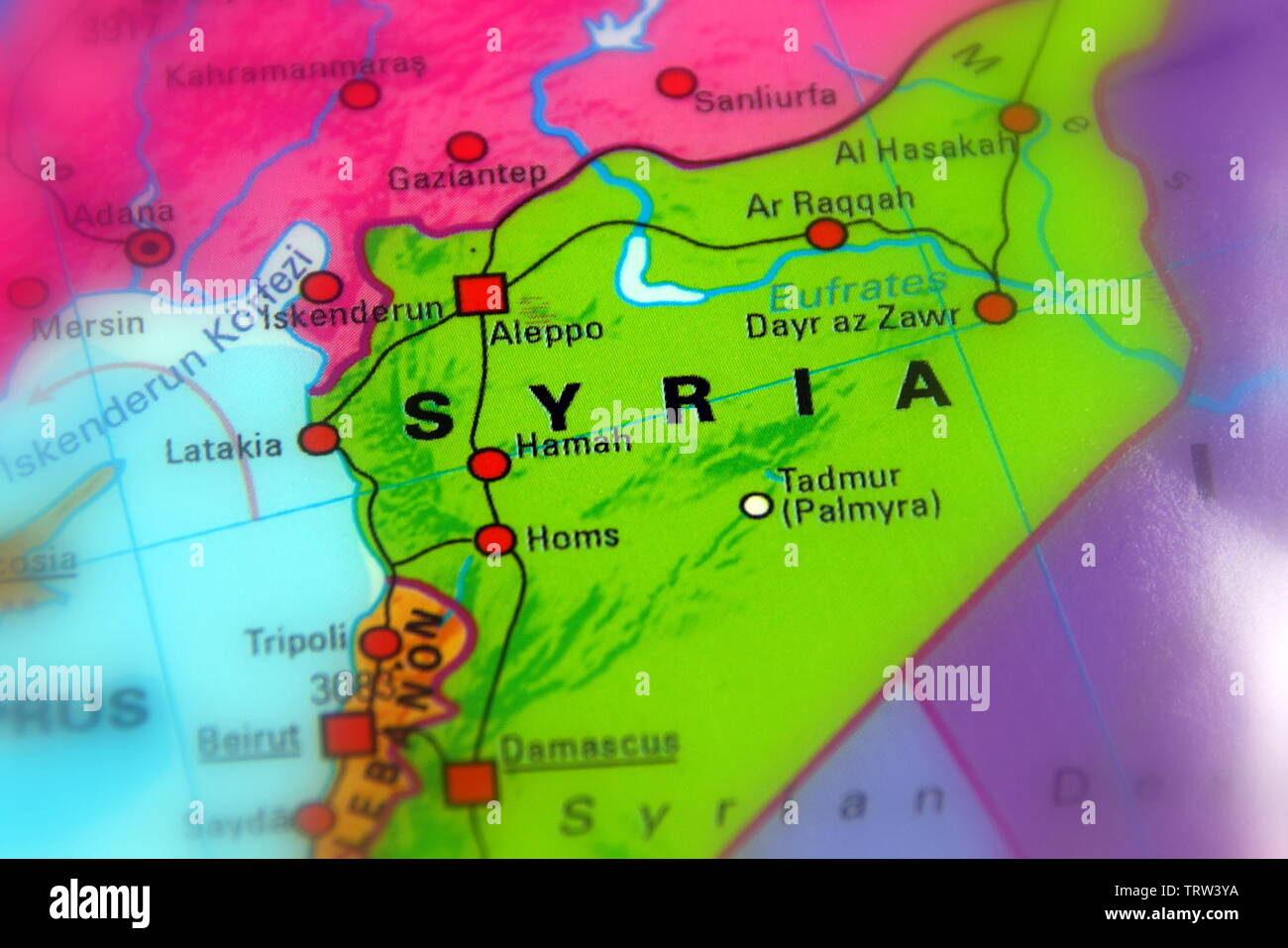 Syria political map political map -Fotos und -Bildmaterial in hoher ...