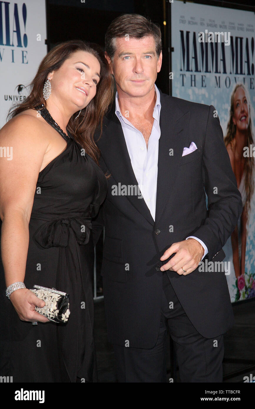 New York, USA. 16. Juli 2008. Keely Shaye-Smith, Pierce Brosnan bei der ...