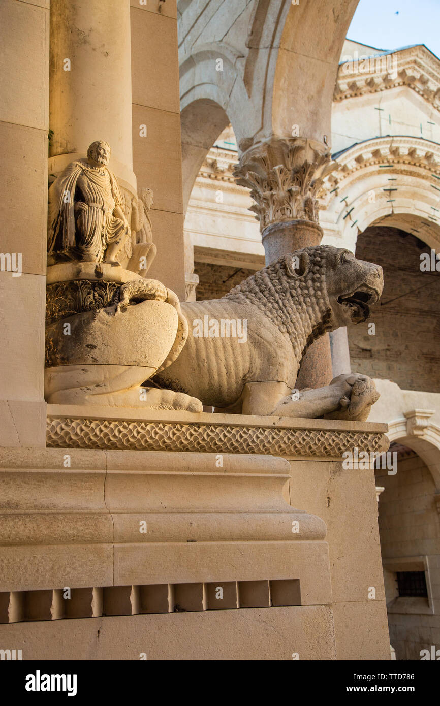 Split, Kroatien, peristyl oder Peristil innen Diokletian Palast in der ...