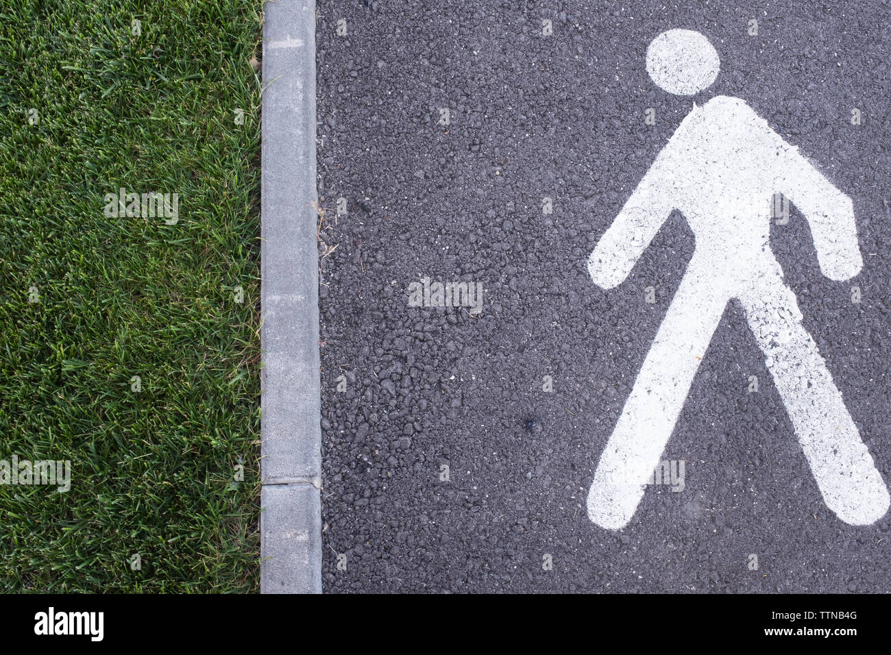 Pedestrian Walkway Sign Man Symbol Stockfotos und -bilder Kaufen - Alamy